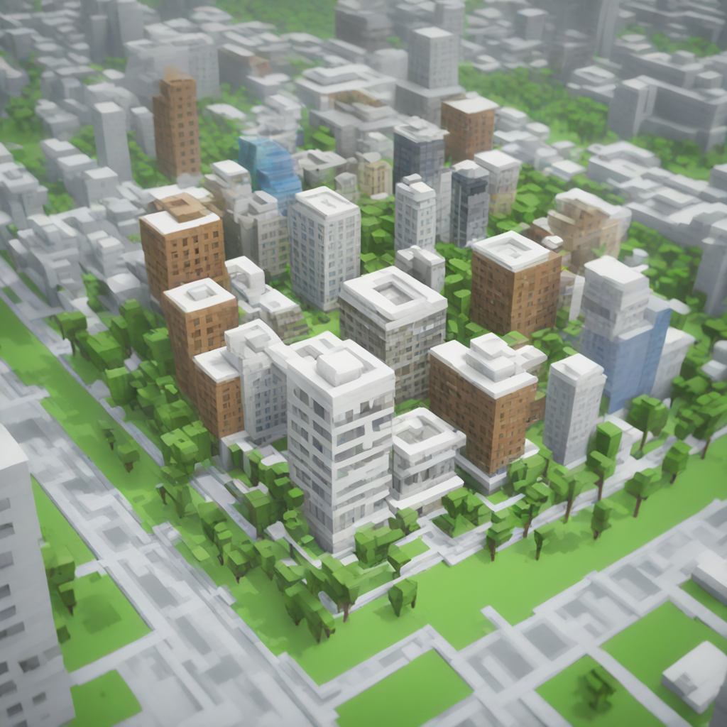city in Minecraft | AI Emoji Generator